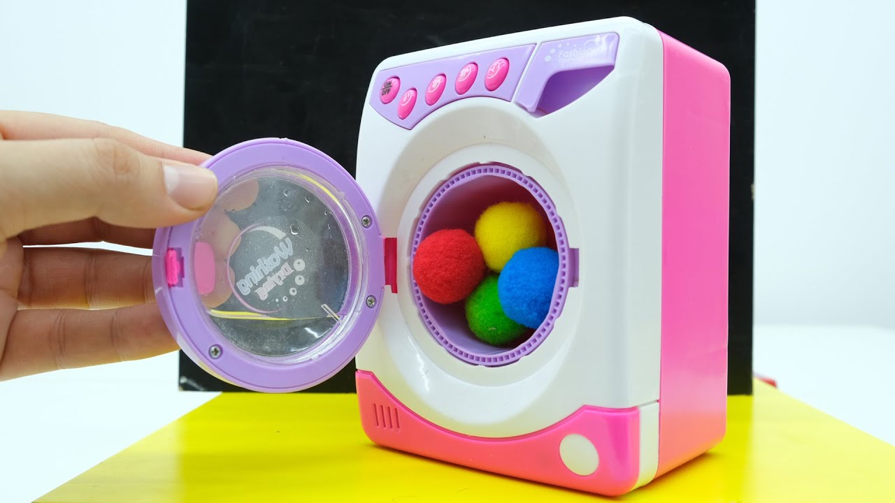 Satisfying with Unboxing Washing Machine Toy - YouTube
