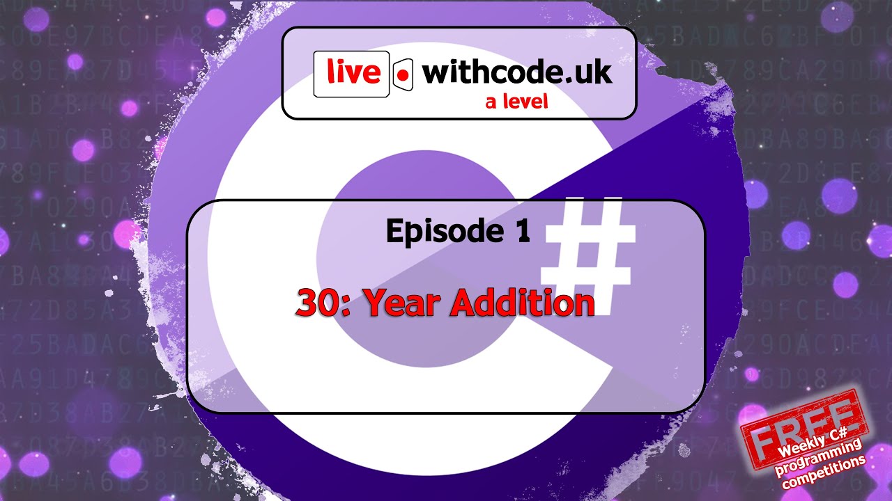 Episode 1 A Level C Oop Live Coding Year Addition Youtube
