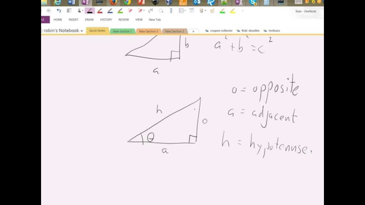 Trigonometry 13: Name the three sides of a right angled triangle as ...