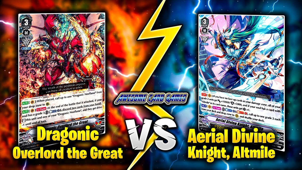 V-Premium Showdown: Dragonic Overlord the Great VS Aerial Divine Knight ...