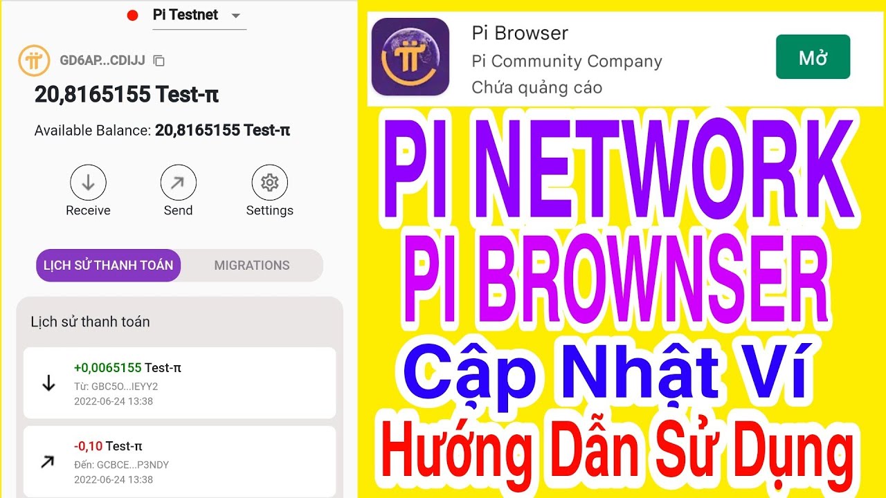 VÍ PI BROWSER ĐÃ CẬP NHẬT HƯỚNG DẪN SỬ DỤNG VÀ CHUYỂN PI CHUẨN BỊ LỤM ...