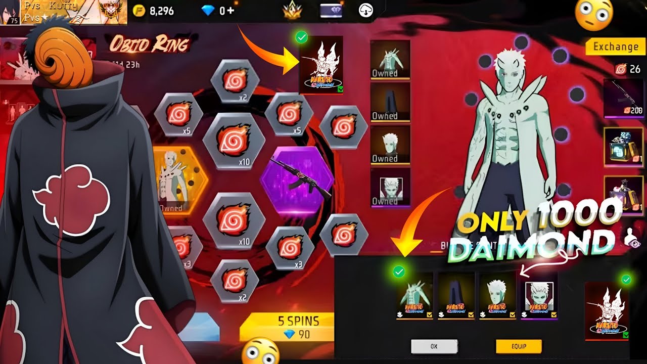 💀🥶OBITO RING EVENT 💀💥 NEW AK SKIN 🤡 CLAIM SUPER EMOTE 😍😳 TIPS AND ...