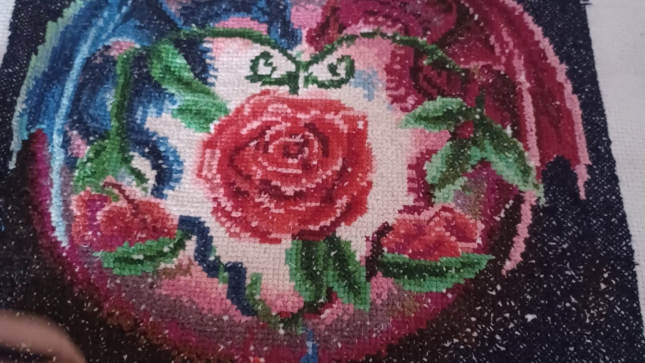 a cross stitch completion - YouTube