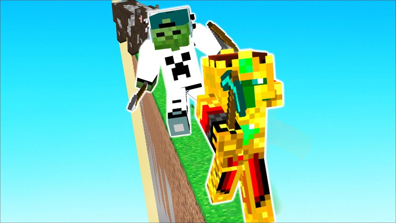 ONE BLOCK WIDE MINECRAFT / 2D MINECRAFT MAP WITH ZOMBIE MATTY - YouTube
