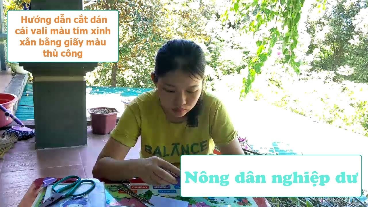 Nông dân nghiệp dư | Hướng dẫn cắt dán cái vali màu tím xinh xắn bằng ...