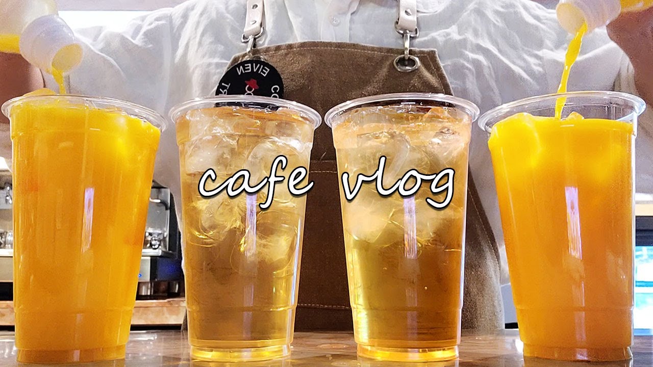 (Sub)💛🍂노란단풍으로 물들어가야지🍂💛/ cafe vlog/ 카페 브이로그 / cafe asmr / asmr/ nobgm ...