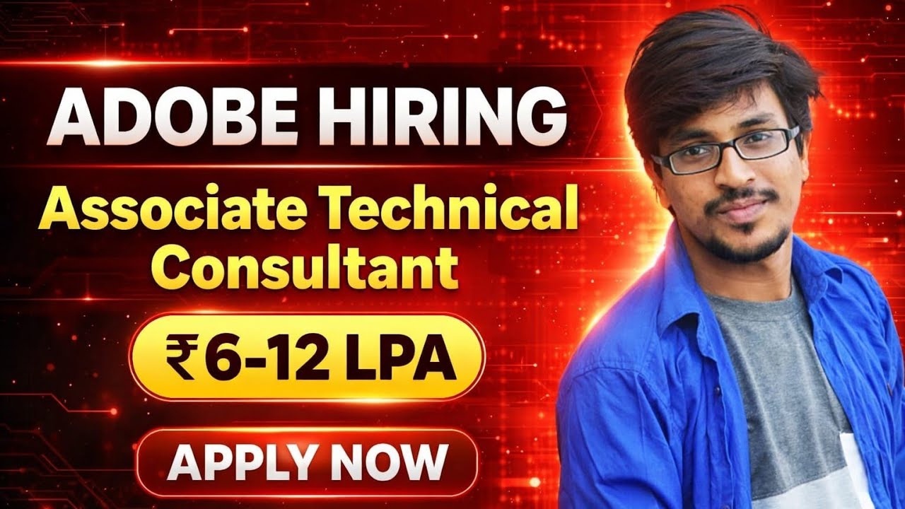 Adobe Hiring Associate Technical Consultant | Any Graduate | Salary ₹6 ...