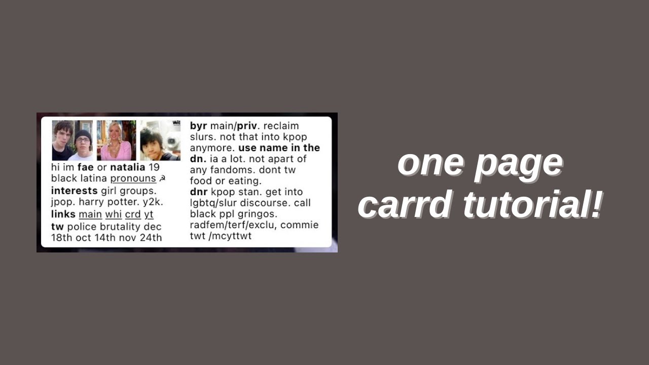 one page carrd tutorial! (no bgm) - YouTube