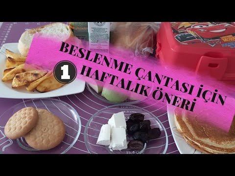 1 HAFTALIK BESLENME ÇANTASI HAZIRLAMA / Okul Beslenmesi İçin Kolay Tarifler