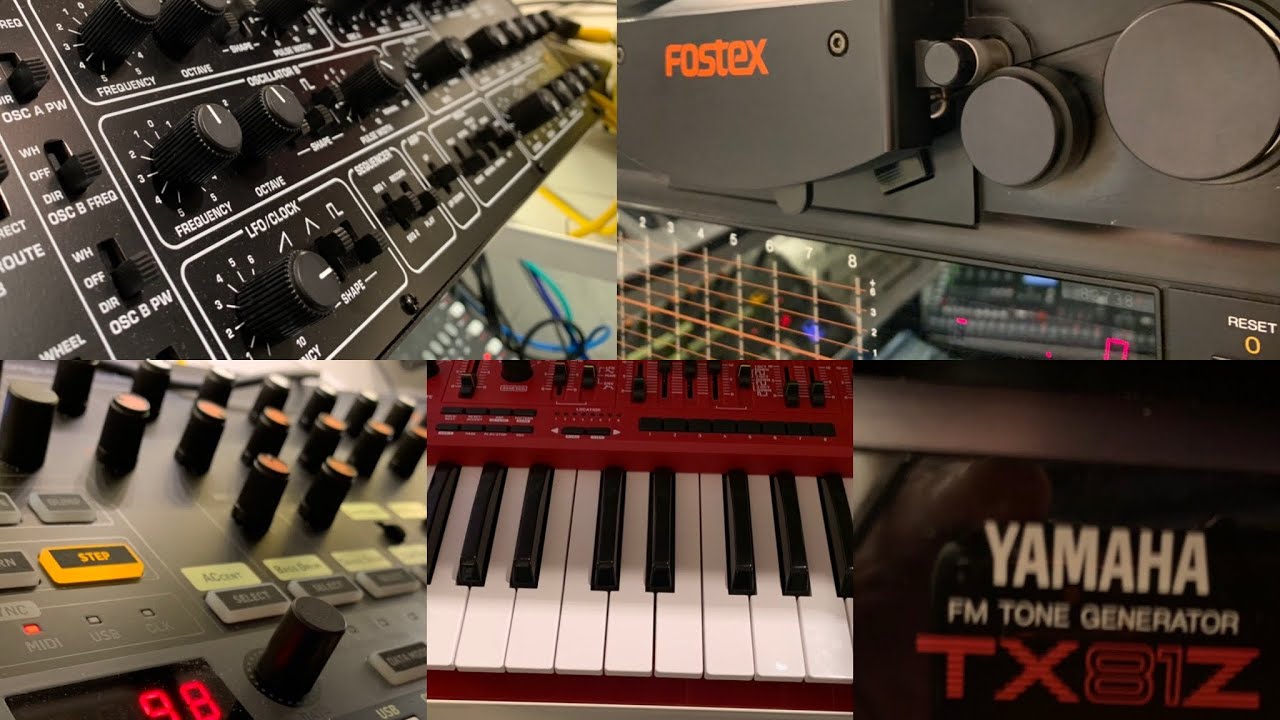 Analog Recording FOSTEX M80 (Behringer RD-8 MS-101 Crave Pro-1 Cyclone ...