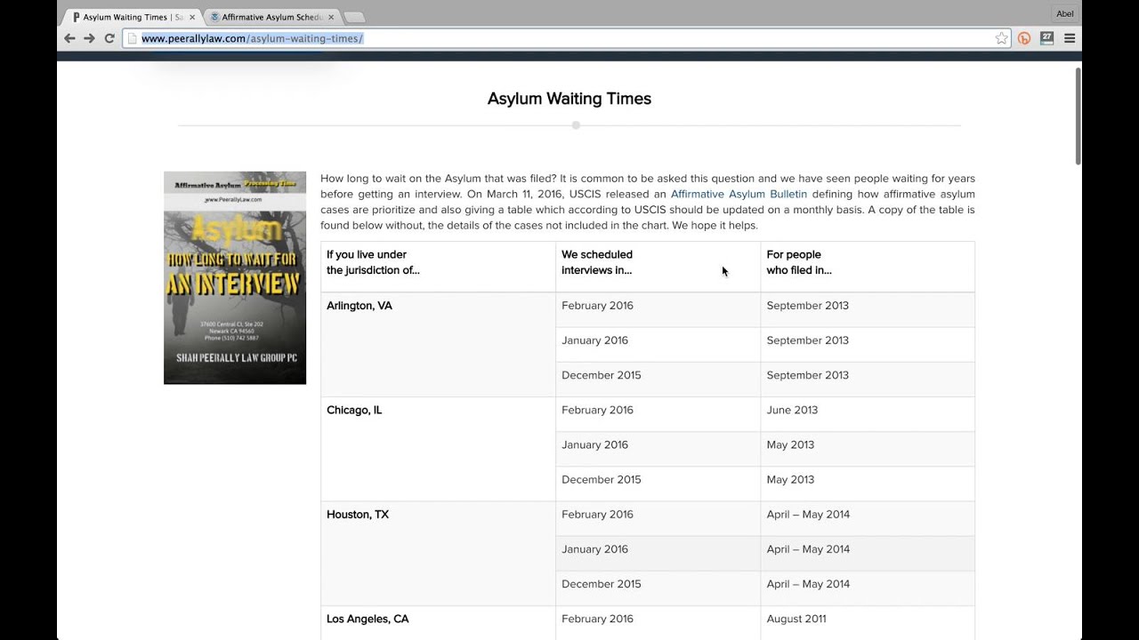 Asylum processing time - YouTube