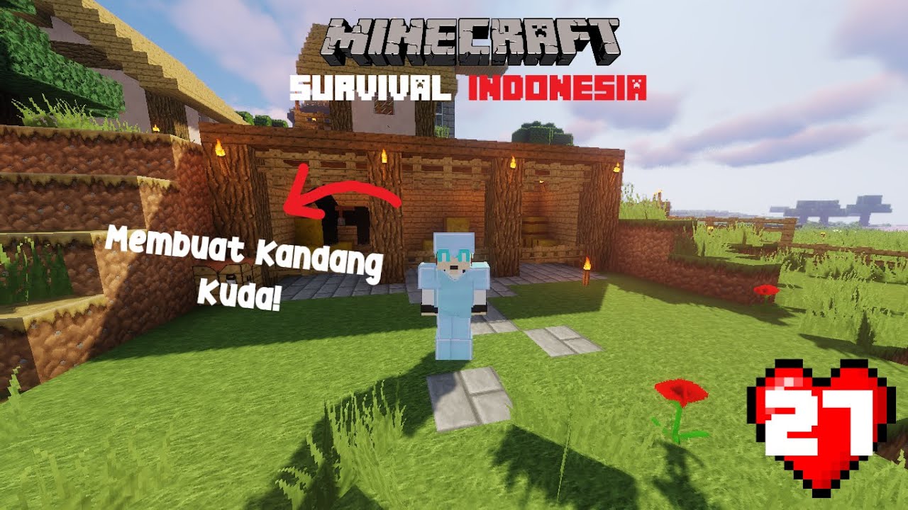 Membuat Kandang Kuda! | Minecraft Survival Indonesia - YouTube