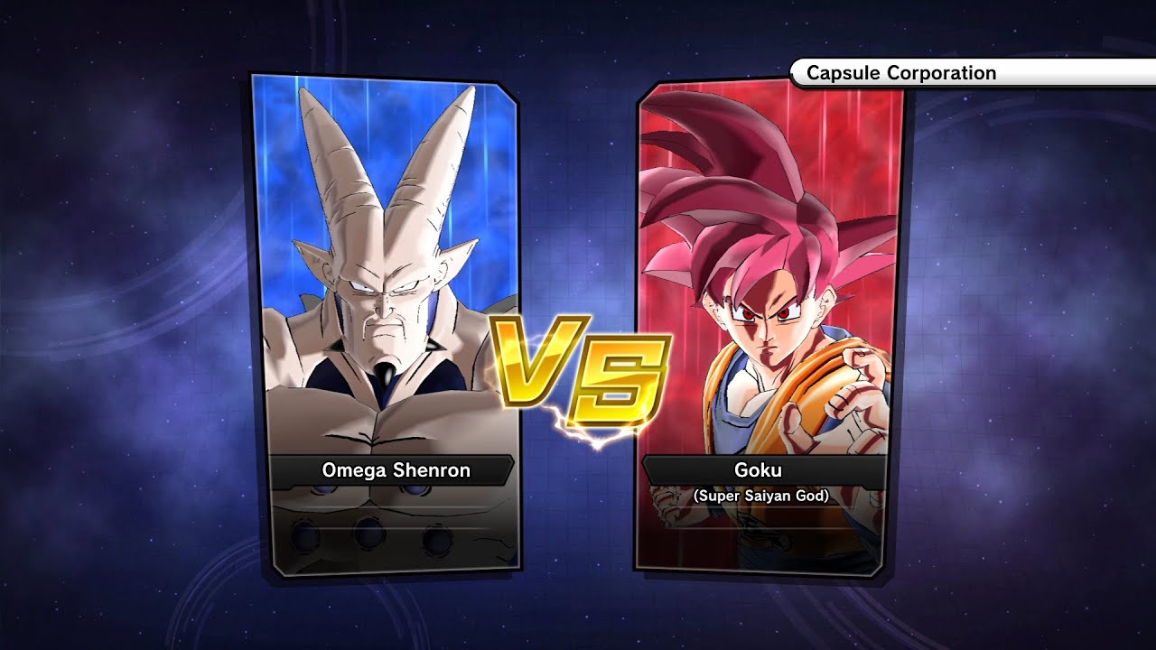 Omega Shenron vs Goku (Super Saiyan God) - Dragon Ball Xenoverse 2 ...