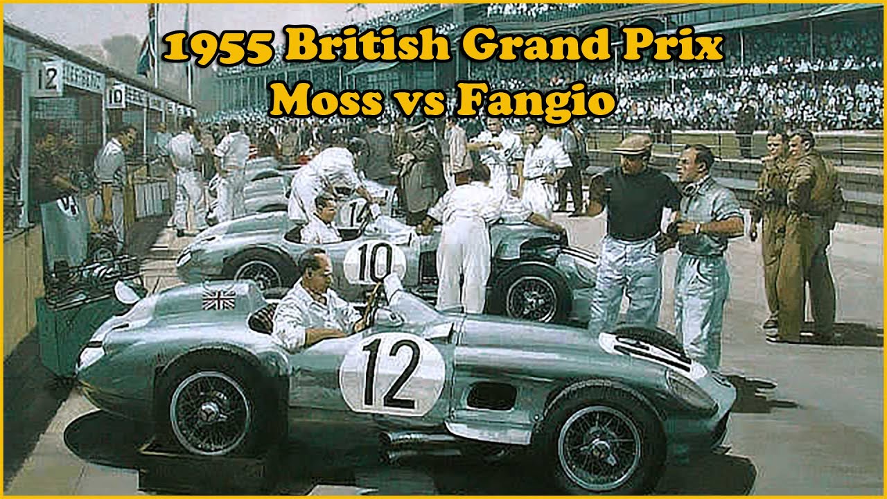 1955 British Grand Prix - Moss vs Fangio (Rare HQ Film) - YouTube