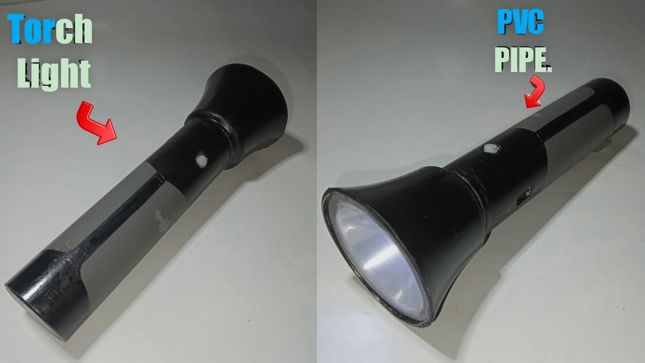 How to make a rechargeable Torch Light🔦with pvc pipe. - YouTube