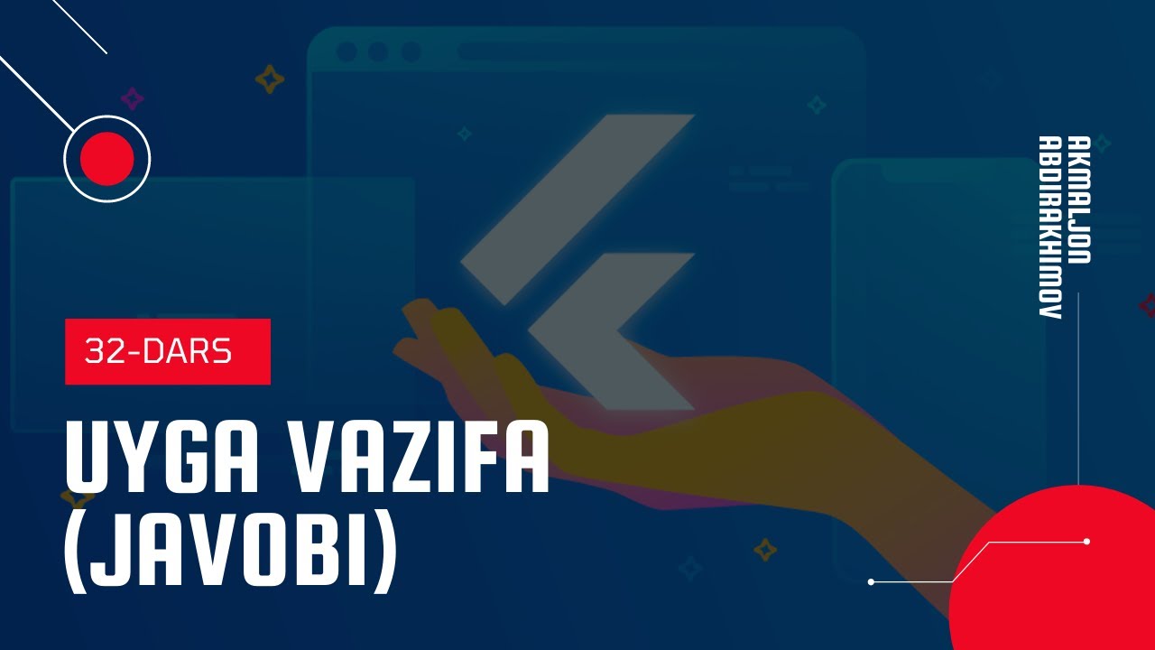 32-Dars: Uyga vazifa javobi (Flutter Asoslari | Ingliz tili Quiz (1-qism) - YouTube