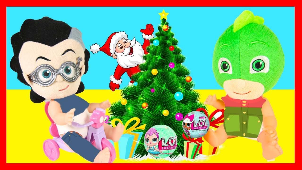 Grinch Christmas Nice List In Real Life with PJ Masks Romeo and Trolls ...