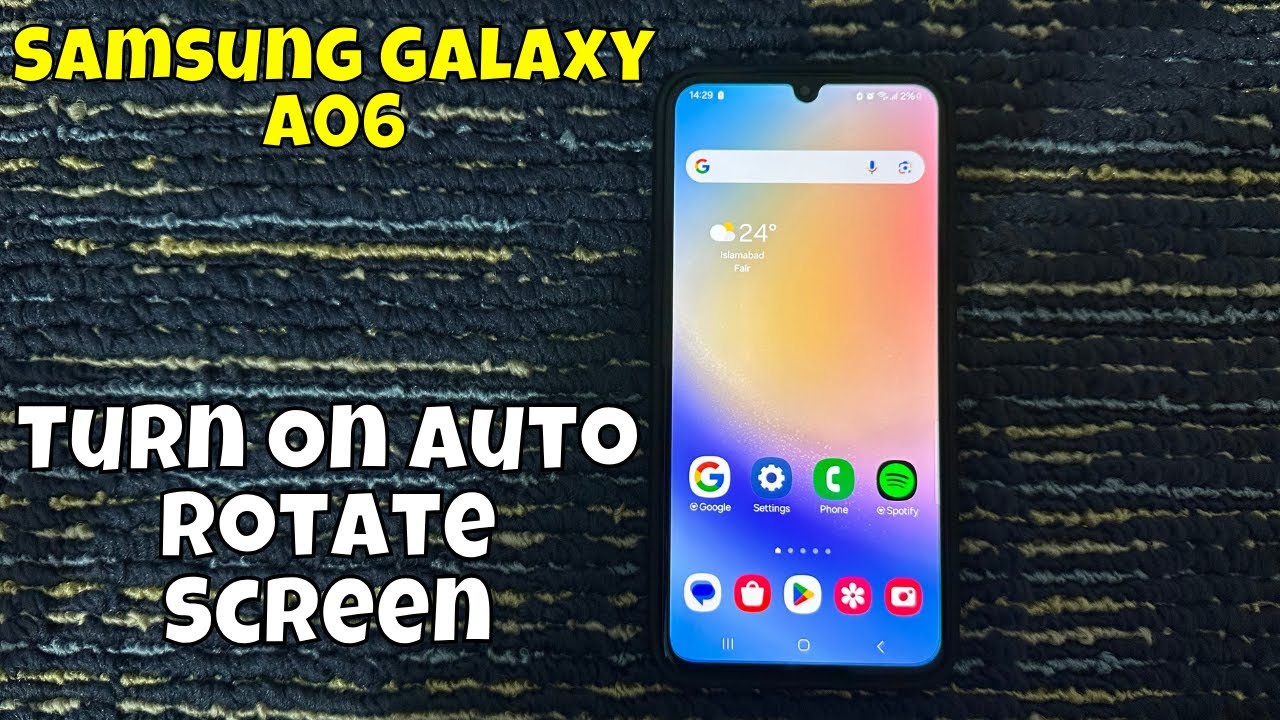 How to Turn On Auto Rotate Screen on Samsung Galaxy A06 - YouTube