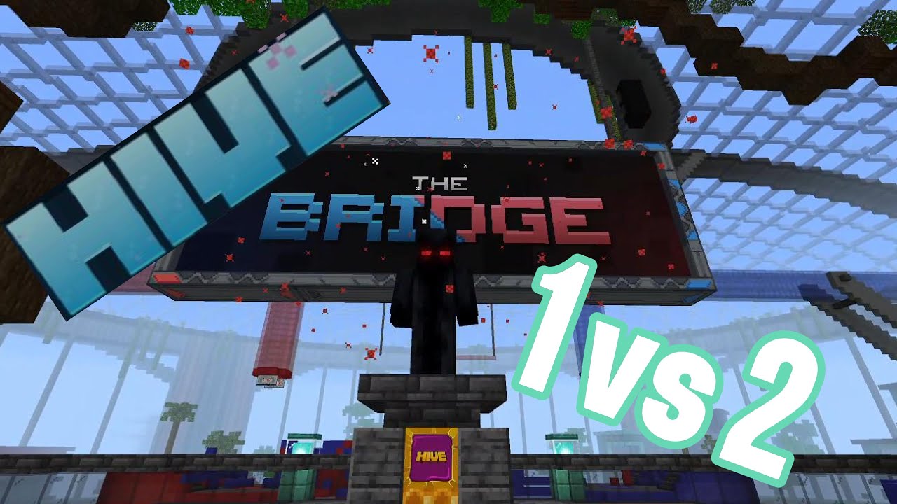 Playing Duo Bridge on the Hive Minecraft bedrock... 1vs2 at the end ...