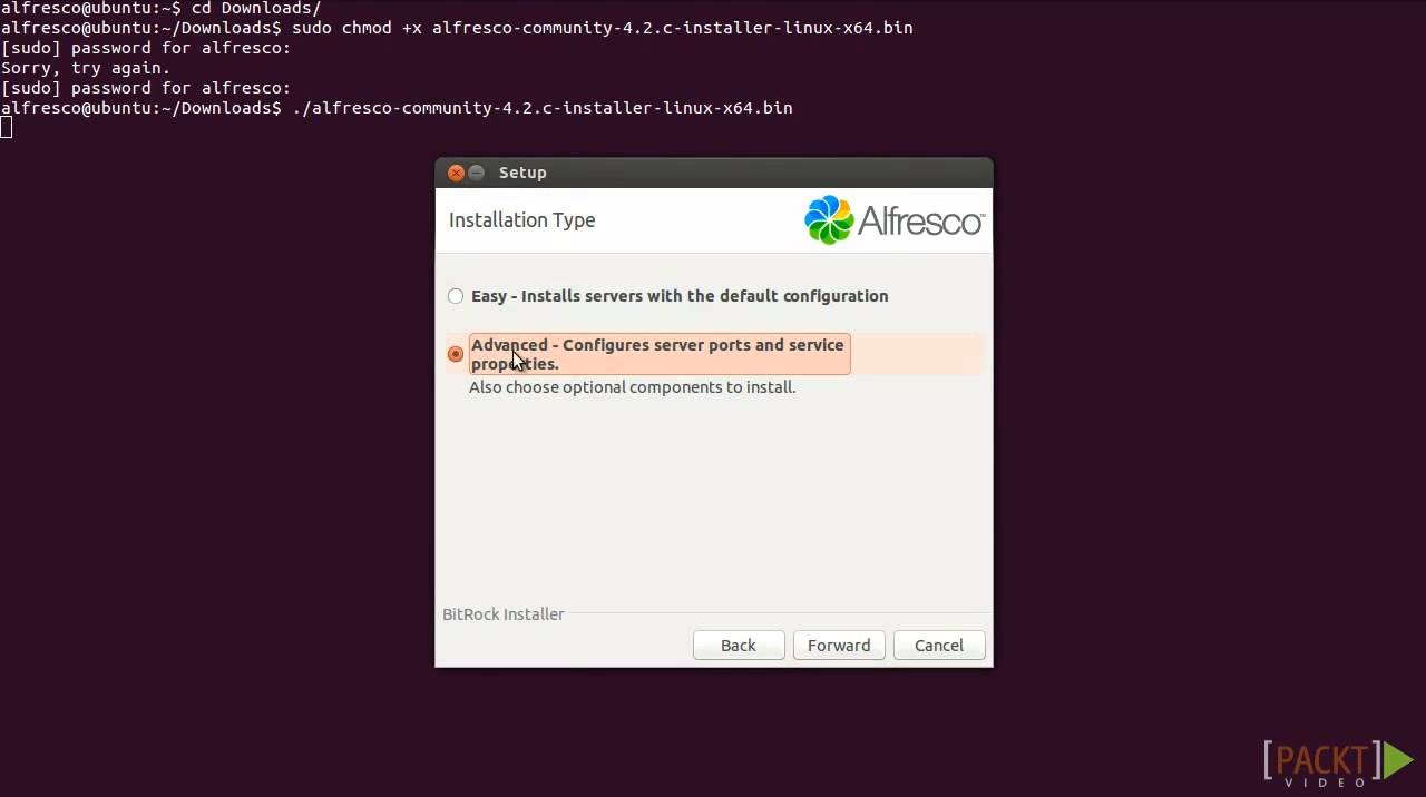 Alfresco 4 ECM Implementation Tutorial: Installing the Alfresco Bundle Package | packtpub.com ...