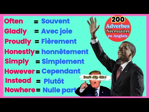 200 Adverbes les Plus Importants en Anglais 🛑 200 Most Important ...
