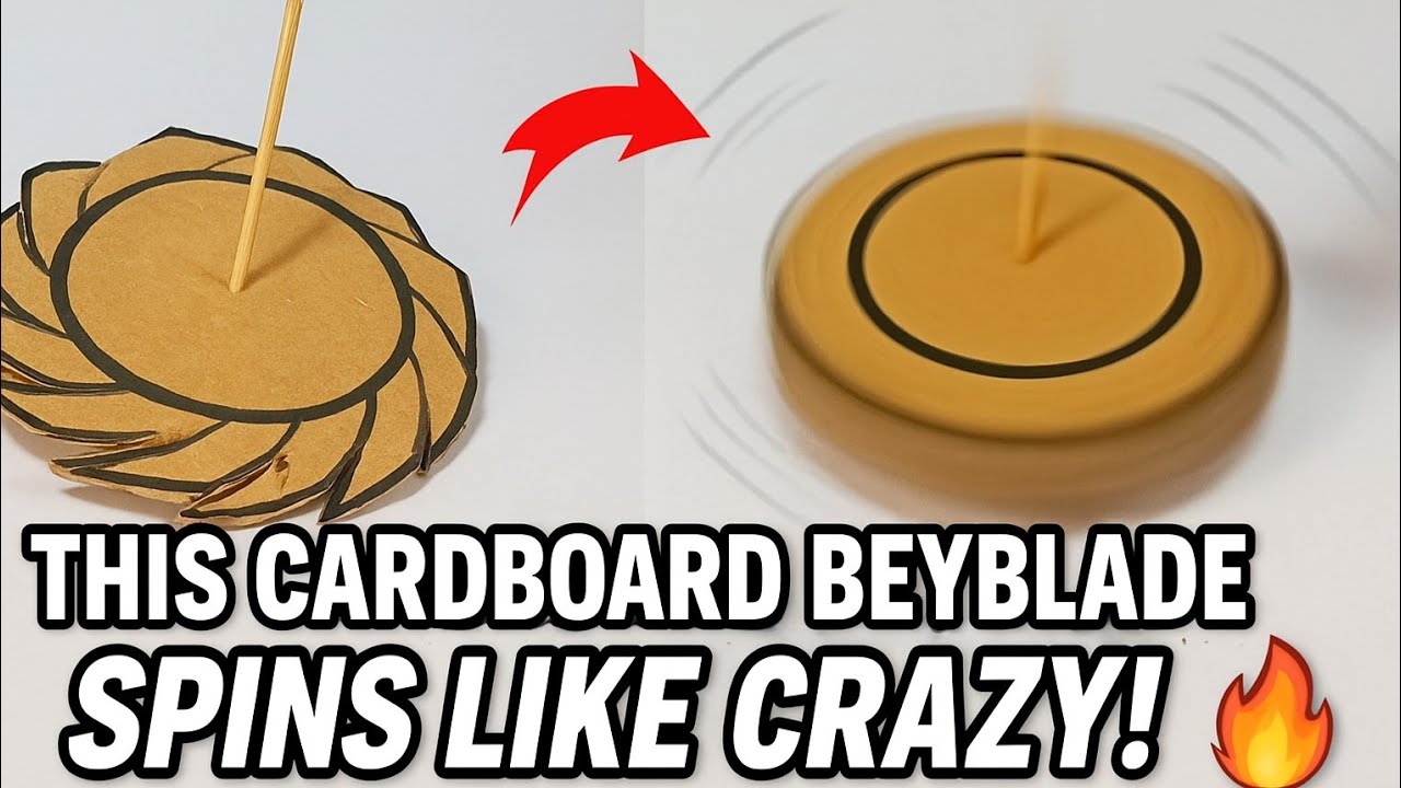 This Cardboard Beyblade Spins Like CRAZY! 🔥 DIY Beyblade at Home - YouTube