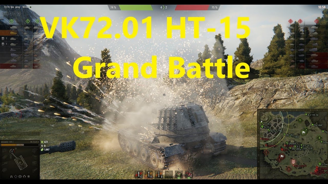 World of Tanks HT15.1 Guide VK 72.01K Grand Battle - YouTube