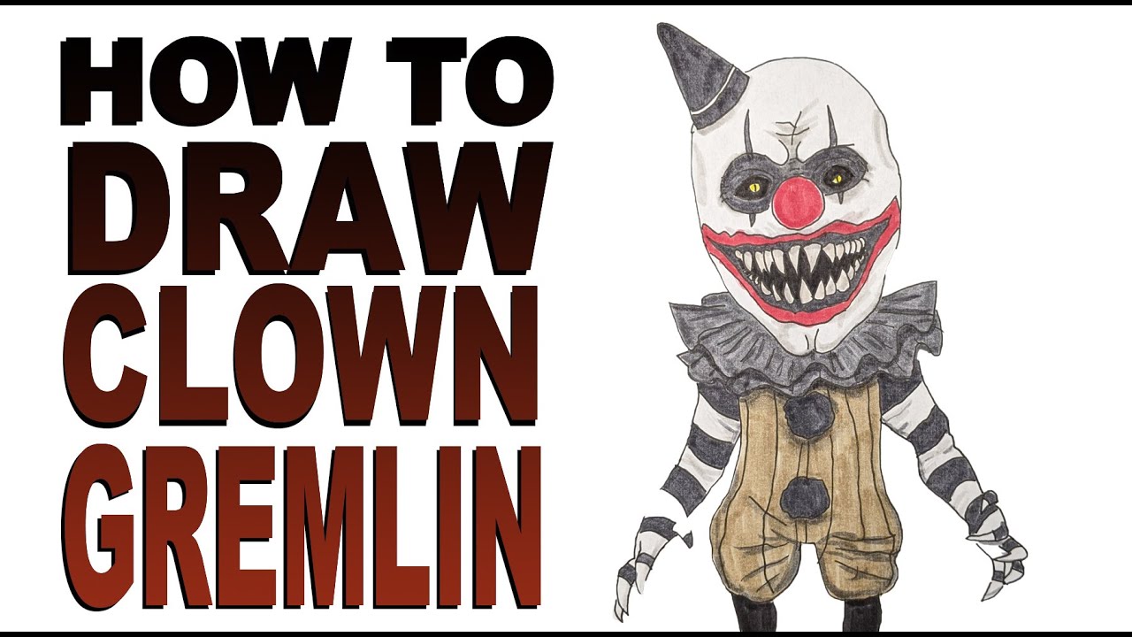 How to draw Clown Gremlin (Dark Deception) - YouTube
