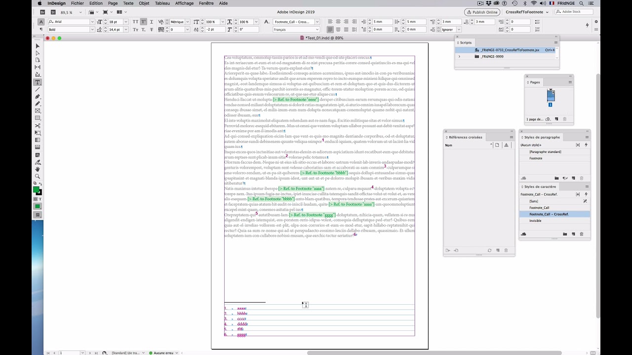 InDesign: CrossReference Footnotes! … - YouTube