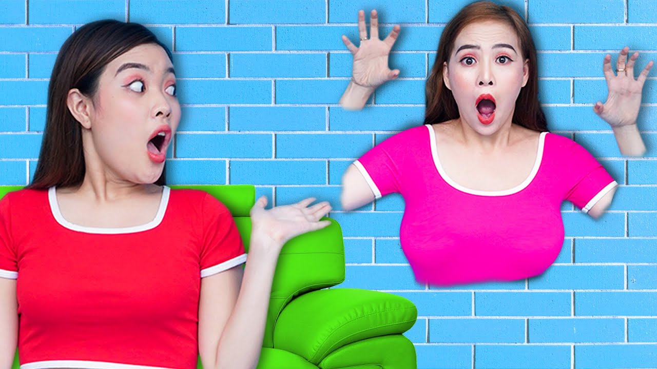 JUMP through the WALL | Funny Pranks with JUMP through the HOLE IN THE ...