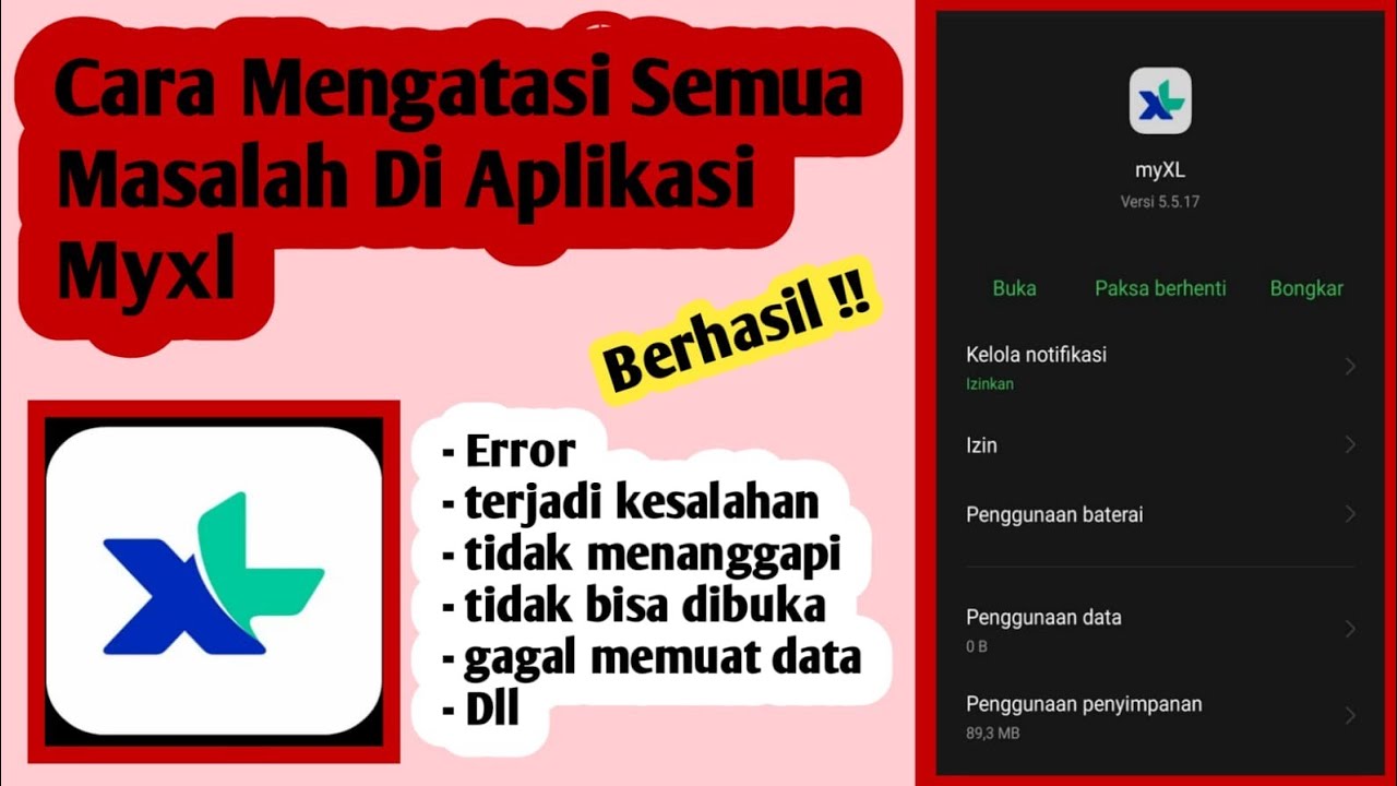 Cara Mengatasi Masalah Pada Aplikasi Myxl | Cara atasi Myxl - YouTube