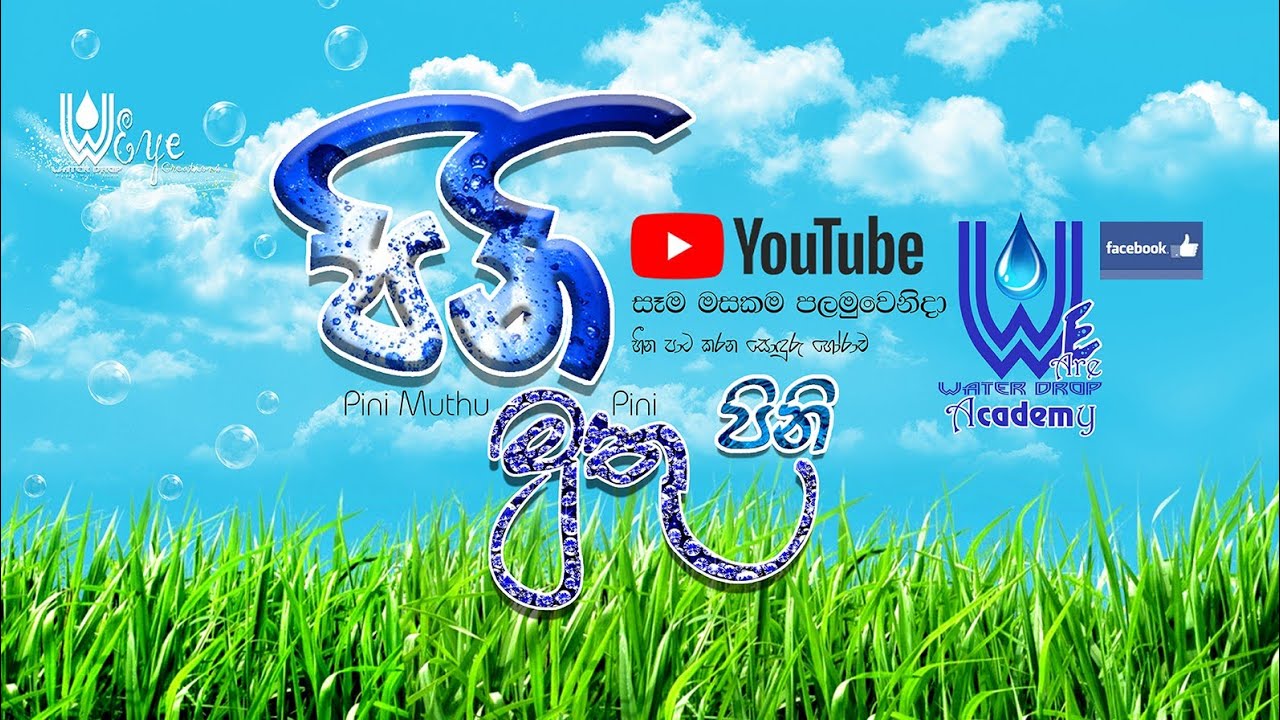 පිනි මුතු පිනි pini muthu pini...හීන පාට කරන අපේ තේමා ගීතය.We Are Water Drop Academy . - YouTube