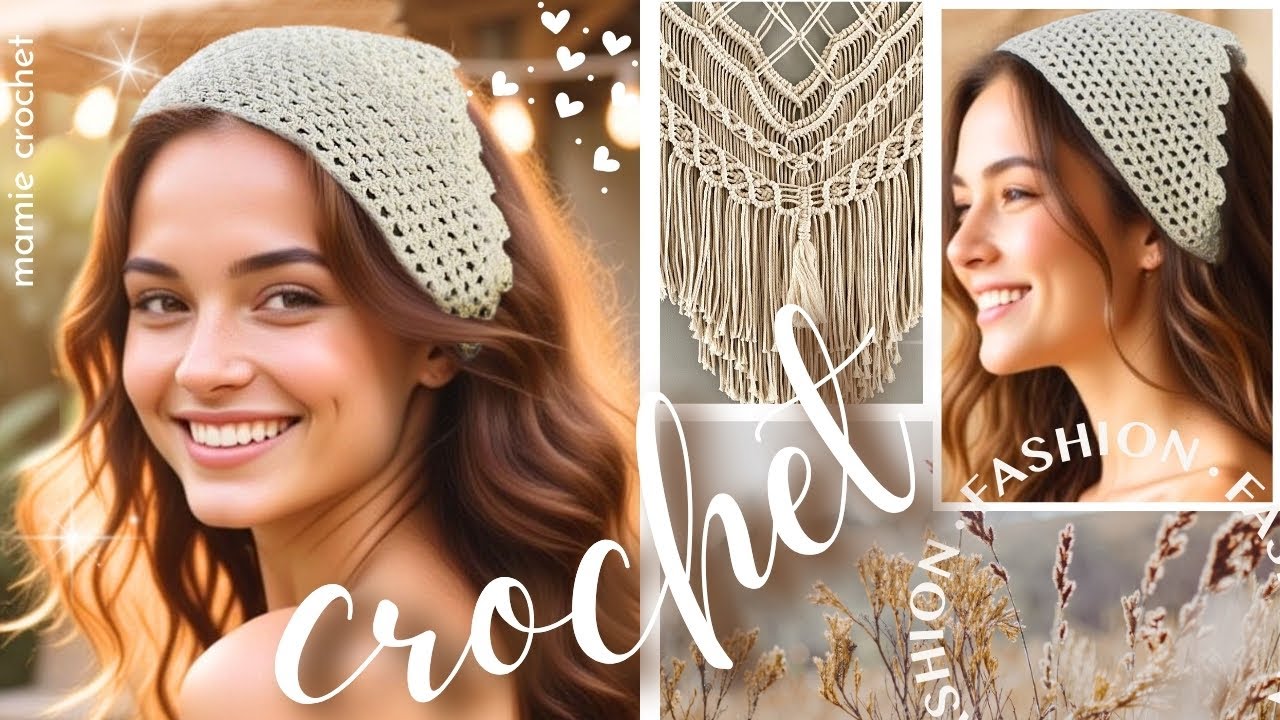 🌟 BANDANA AU CROCHET ULTRA TENDANCE ! VOUS ALLEZ ÊTRE CONQUISES !🌟 TUTO ...