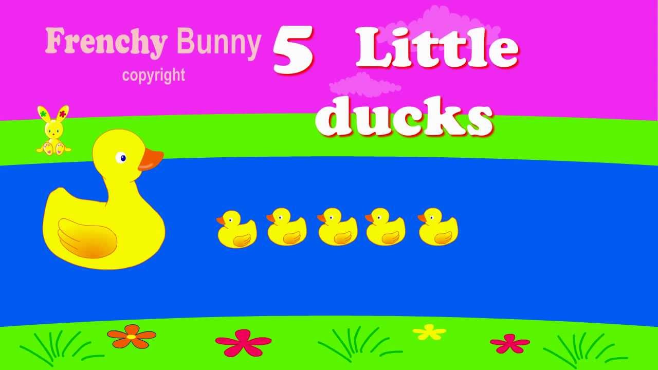 Five little ducks - Children song - Frenchy Bunny - YouTube