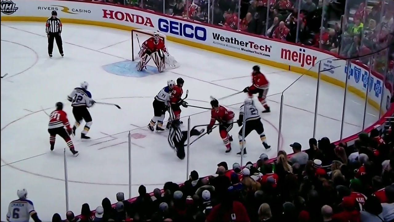 NHL/AHL Linesman Libor Suchanek tripped in the face-off circle - YouTube