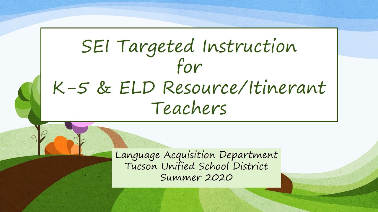 2020 Language Acquisition Symposium K-5 Targeted ELD Instruction - YouTube