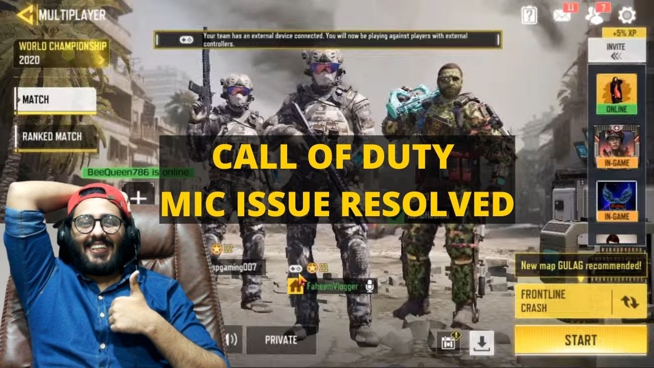 Mic Issue Resolved | Call of Duty | LIVE - YouTube