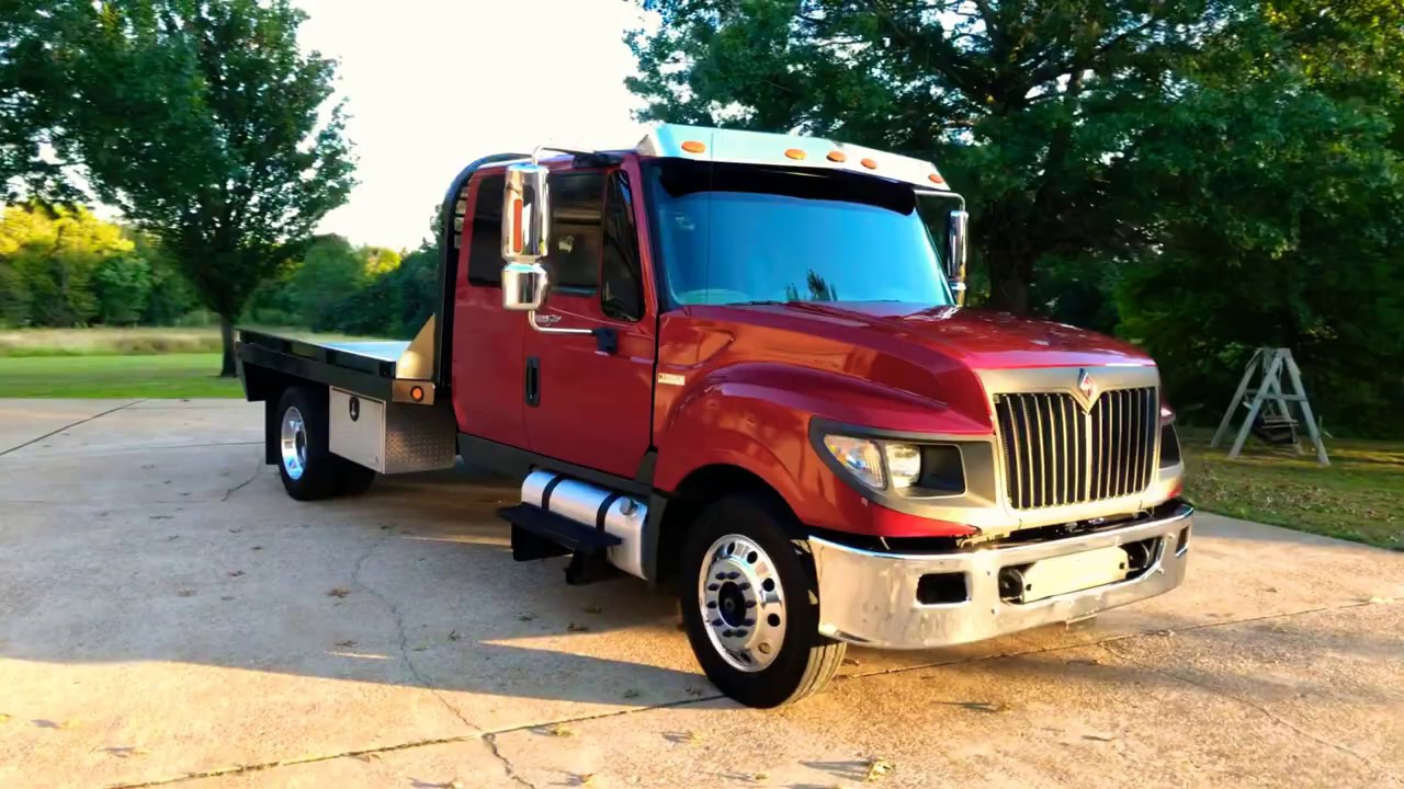 2012 INTERNATIONAL TERRASTAR FLAT BED TRUCK MAXXFORCE 6.5L DIESEL ...