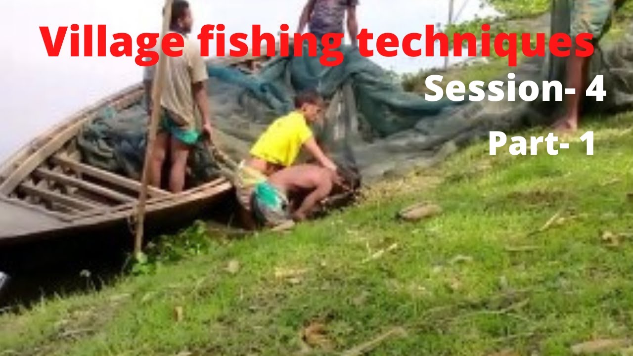Asian Traditional Net Fishing By Village People/Small Fresh Fishing ...