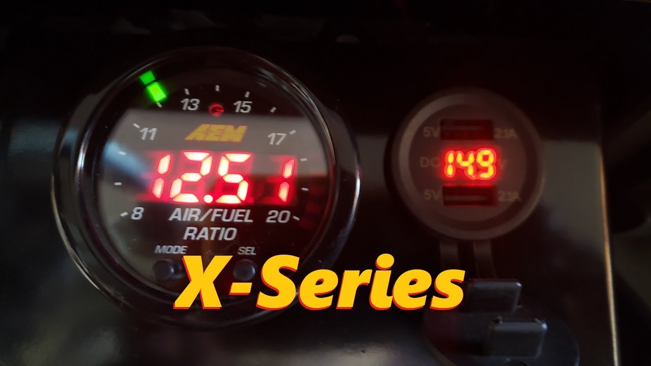 Installing the AEM X-Series air fuel ratio guage - YouTube