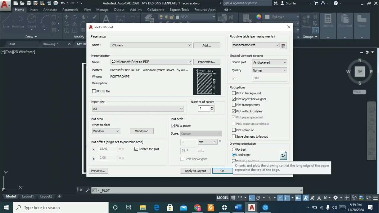 HOW TO PLOT AUTOCAD DRAWINGS - YouTube