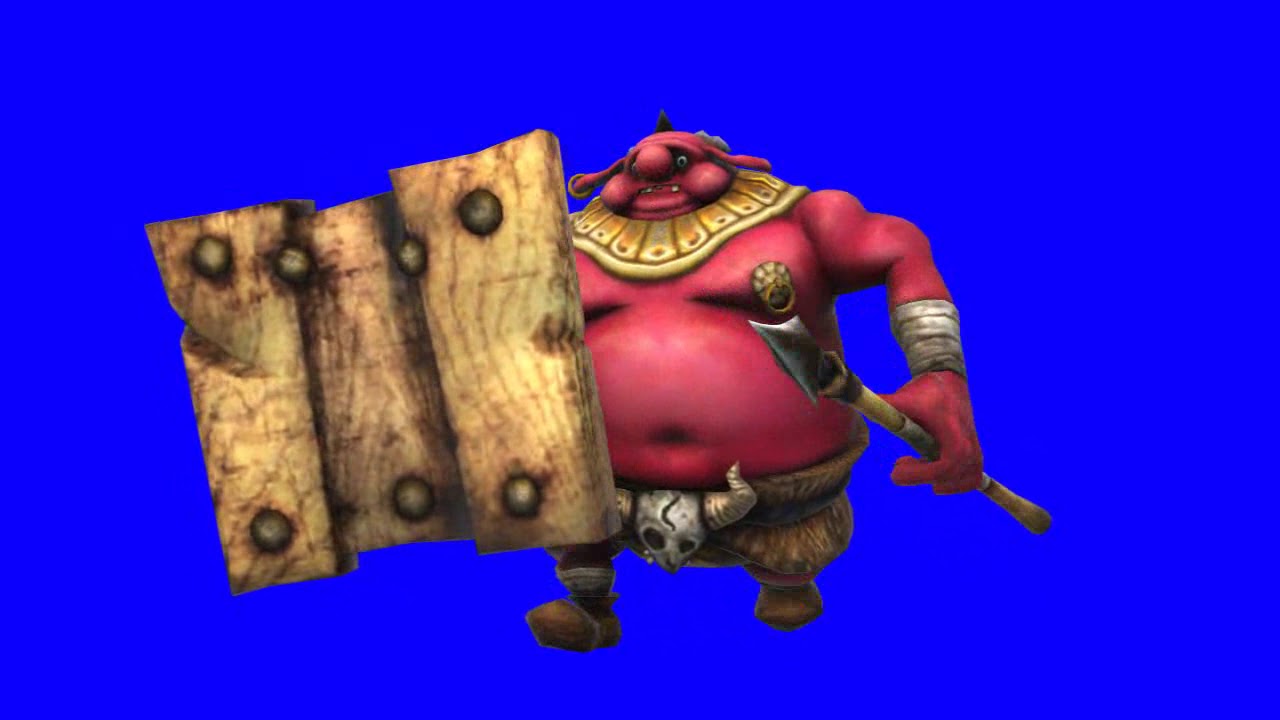 Moblin zelda walk animated front chroma - YouTube