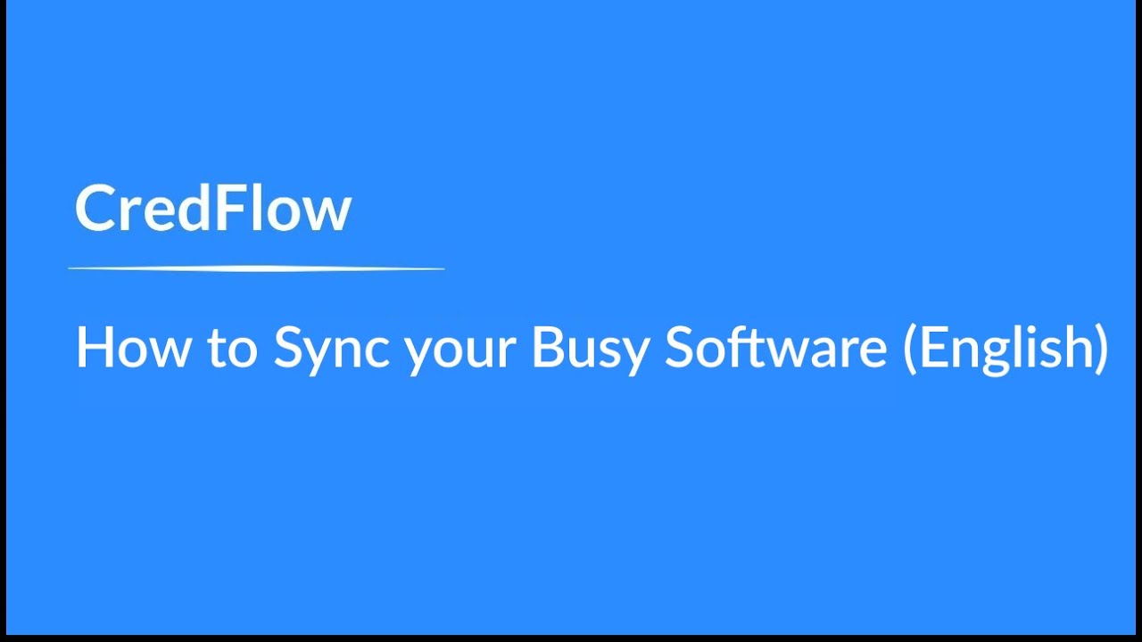 How to Sync your Busy Software (English) - YouTube