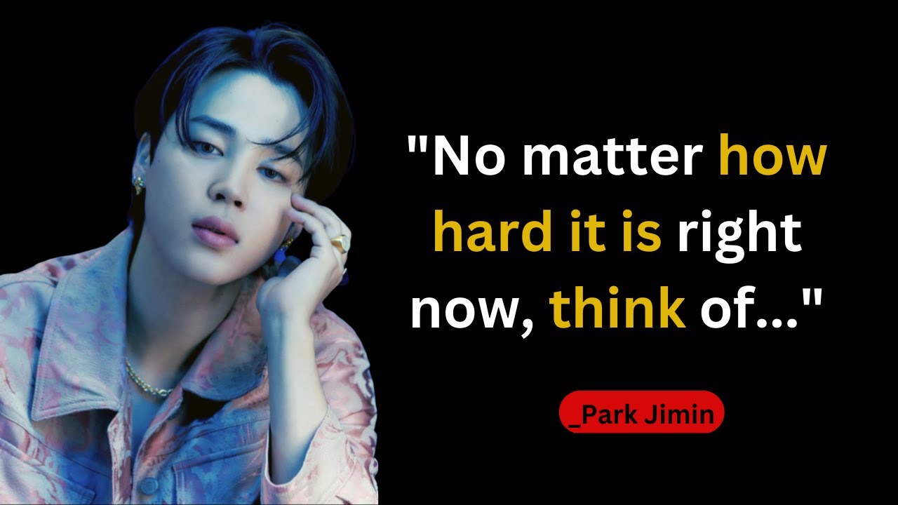 BTS Park JIMIN _ Motivational Quotes - YouTube