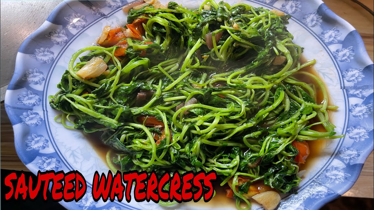 SAUTEED WATER CRESS easy cooking - YouTube