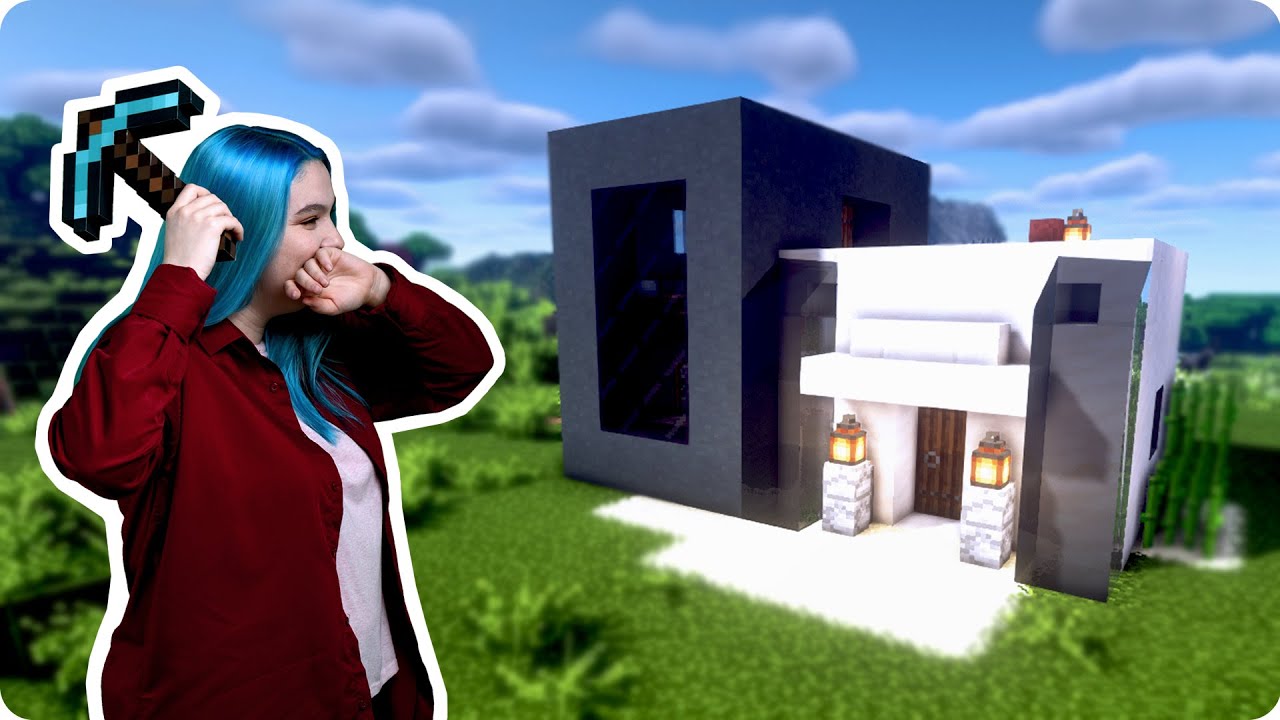 Minecraft 1.18.1 Modern House Build Tutorial [ Girl Builder Pachi ...