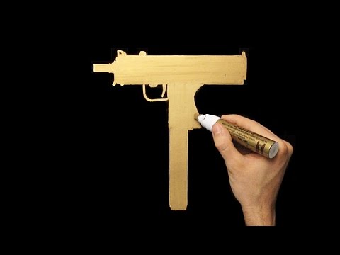 Satisfying Video - How To Draw An Uzi GTA V - YouTube