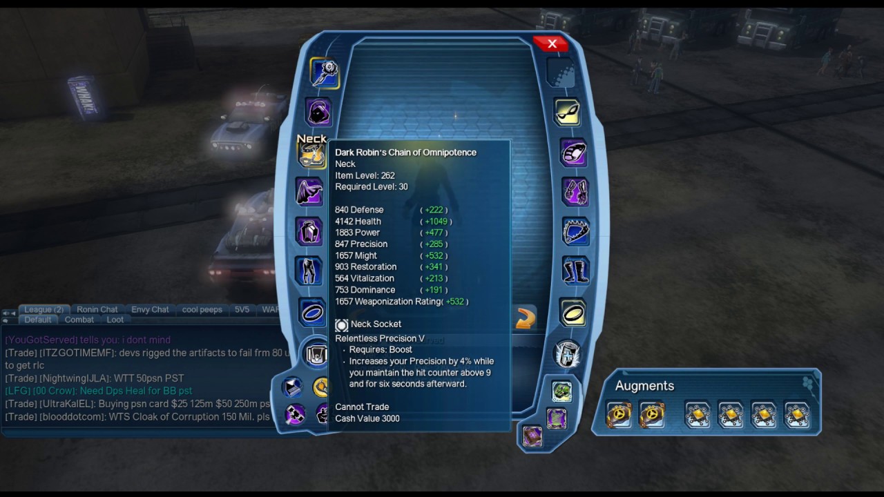 DCUO Episode 35 METAL PART 1 OP Neck STATS (Item Level 262 ) - YouTube