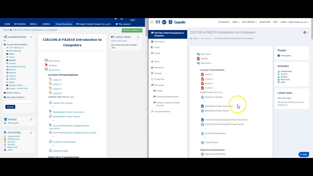 Moodle / CampusNet Upgrade - Faculty/Staff - YouTube