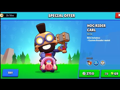 hog rider carl skin Brawl stars - YouTube